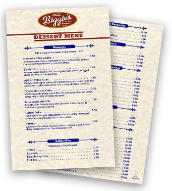 Menu-Dessert | Biggies
